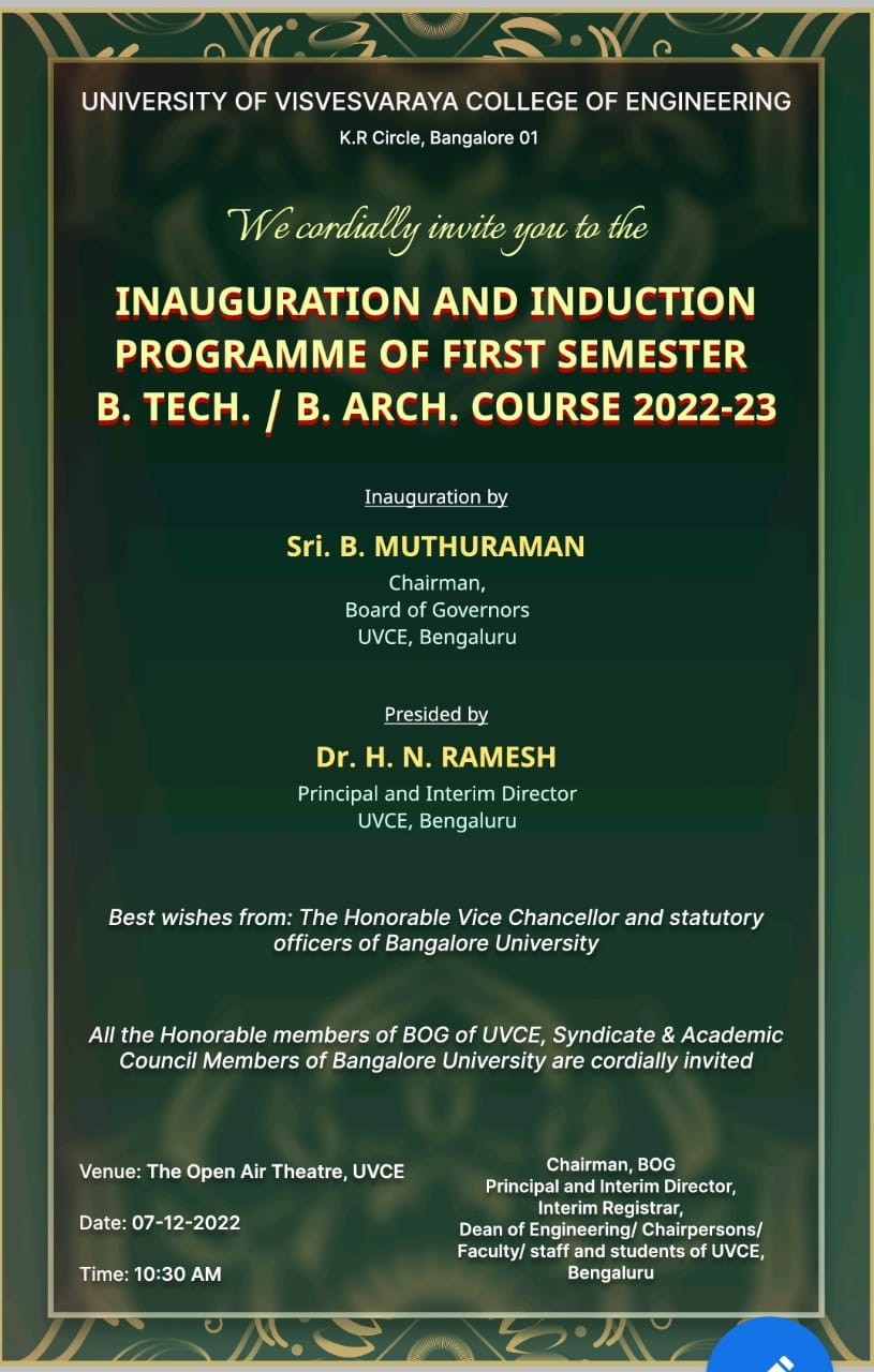 UVCE - 100 Years - First Engineering College of Karnataka